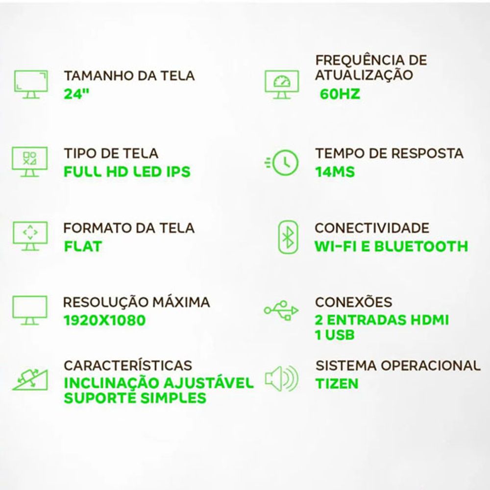 Monitor Smart M5 Samsung LS24AM506NLMZD 24’’ | Celltronics - celltronics