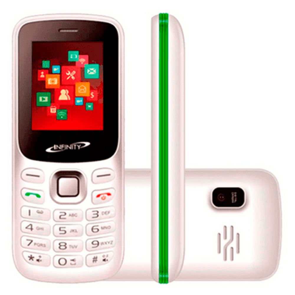 Celular Infinity W101 Dual Chip Bluetooth Rádio FM Câmera VGA Lanterna Expansivel Até 32GB Tela ...